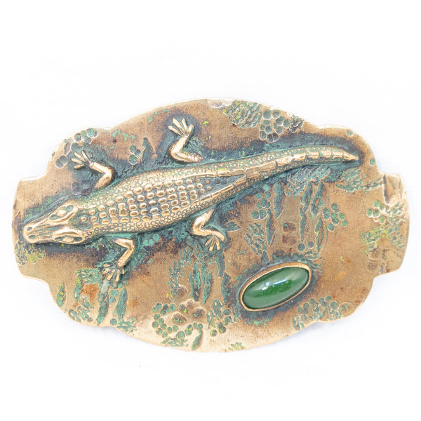 Alligator Sash Pin with Green Stone – Rhinestone Rosie