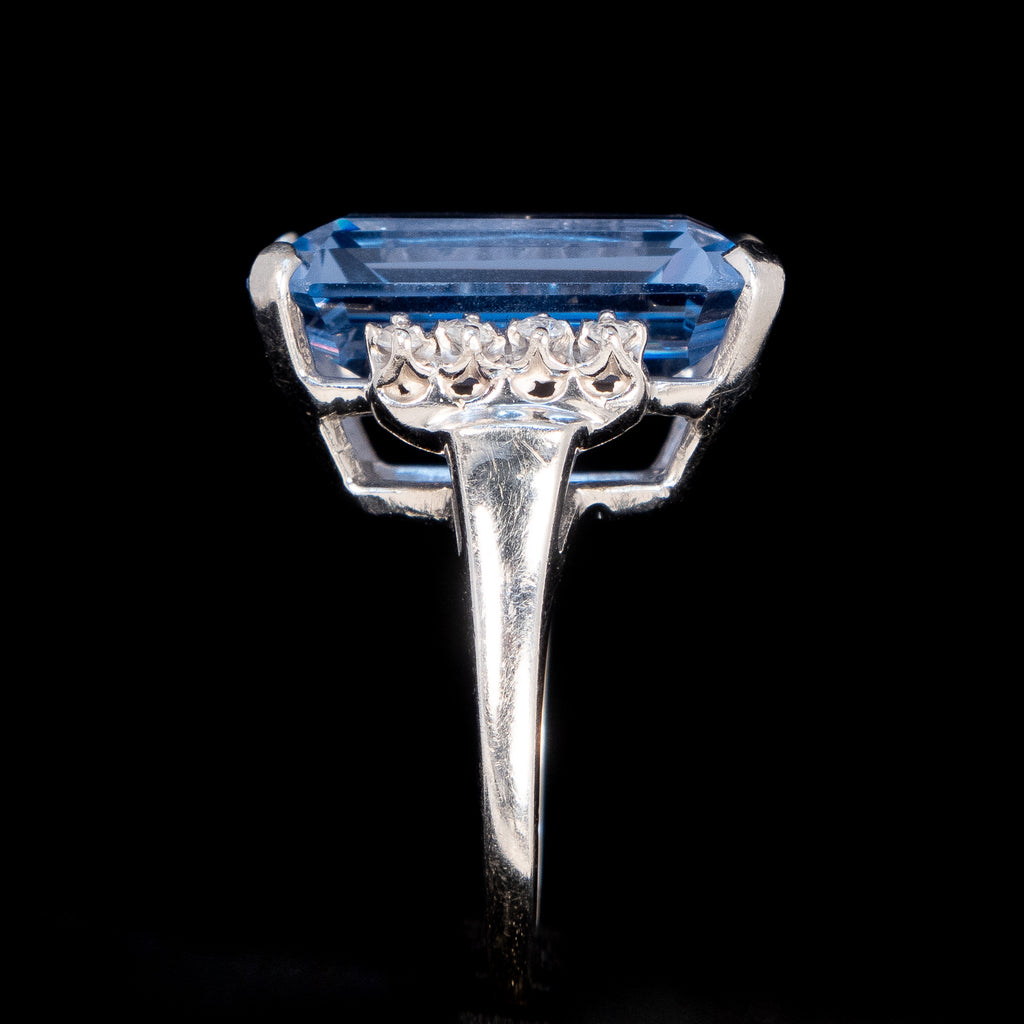 fire blue spinel ring
