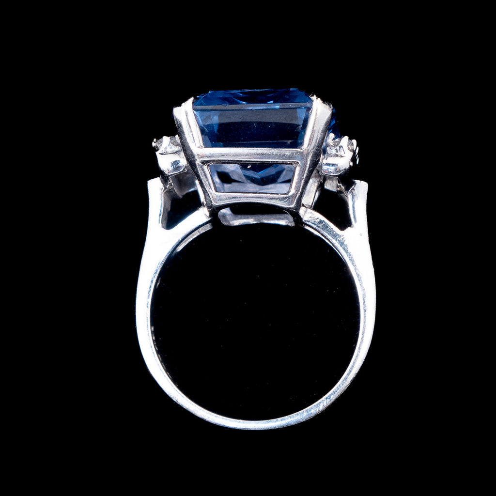 fire blue spinel ring